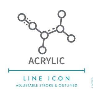 Acrylic Fiber Material Line Icon SVG, Minimalist Synthetic Fiber ...