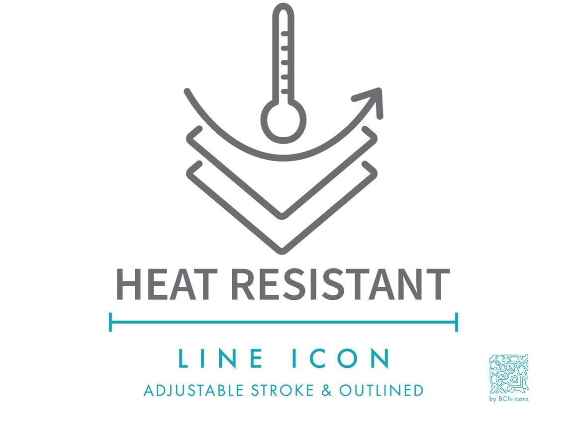 Heat Resistant Textile Material Line Icon SVG, Minimalist High ...