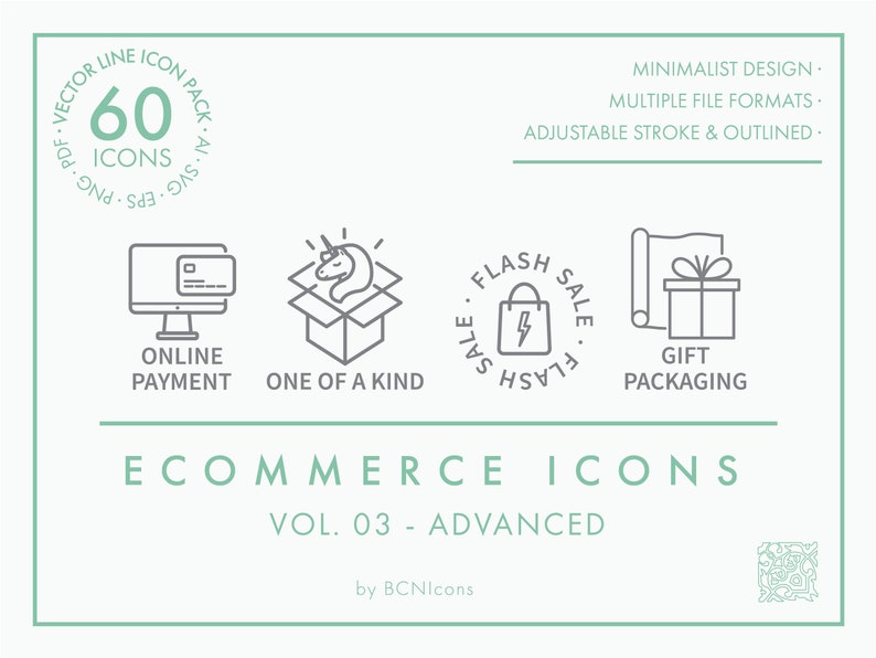 ADVANCED PACK: Ecommerce Symbols Vol. 03 Icon Pack SVG - Etsy