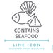 Contains Seafood Line Icon SVG, Minimalist Fish Allergy Warning Food ...
