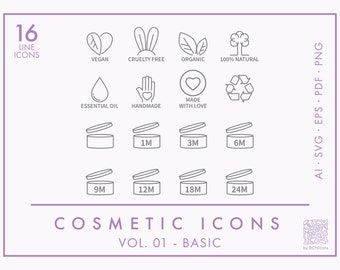 Skincare Icons Svg - Etsy