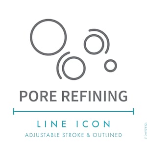 Pore Refining Line Icon SVG, Skin Care Face Treatment Symbol Cosmetics ...