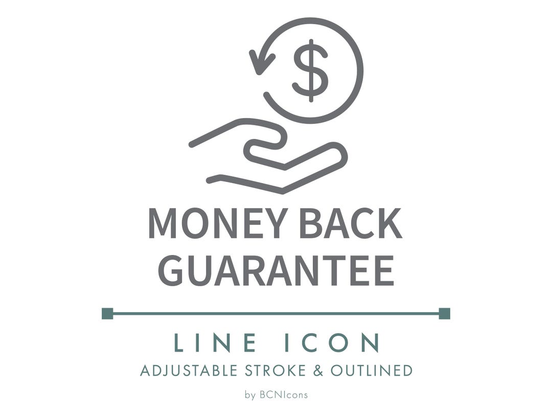 Money Back Guarantee Ecommerce Line Icon SVG, Minimalist Online Store ...