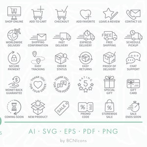 Ecommerce Symbols Vol. 02 Intermediate Icon Pack SVG, Minimalist ...