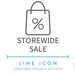 Storewide Sale Ecommerce Line Icon SVG, Minimalist Shop Bag Promotion ...