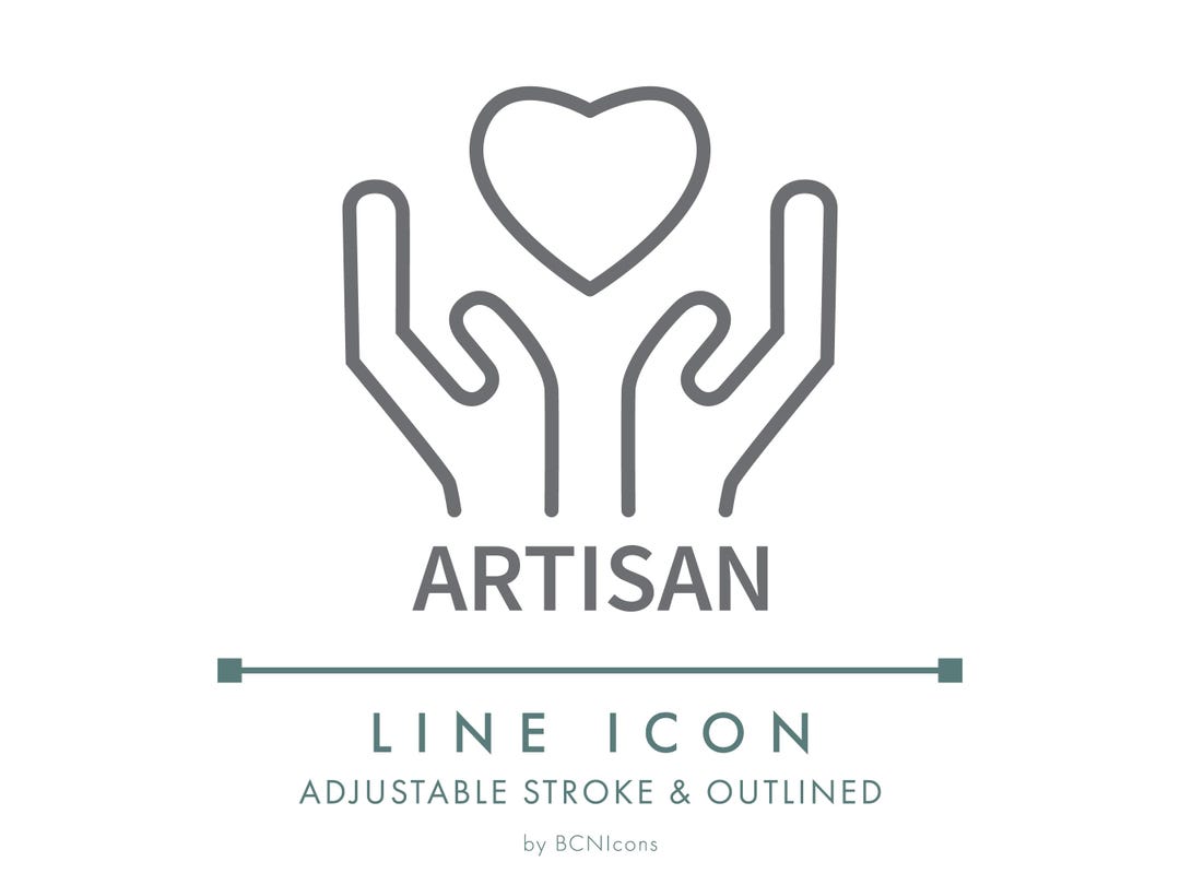 Artisan Line Icon SVG, Minimalist Small Business Packaging Icon PNG ...