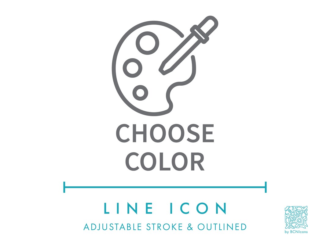 Choose Color Ecommerce Line Icon SVG, Minimalist Color Selection Symbol ...