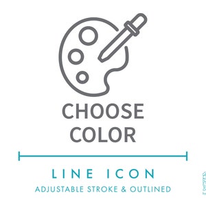 Choose Color Ecommerce Line Icon SVG, Minimalist Color Selection Symbol ...