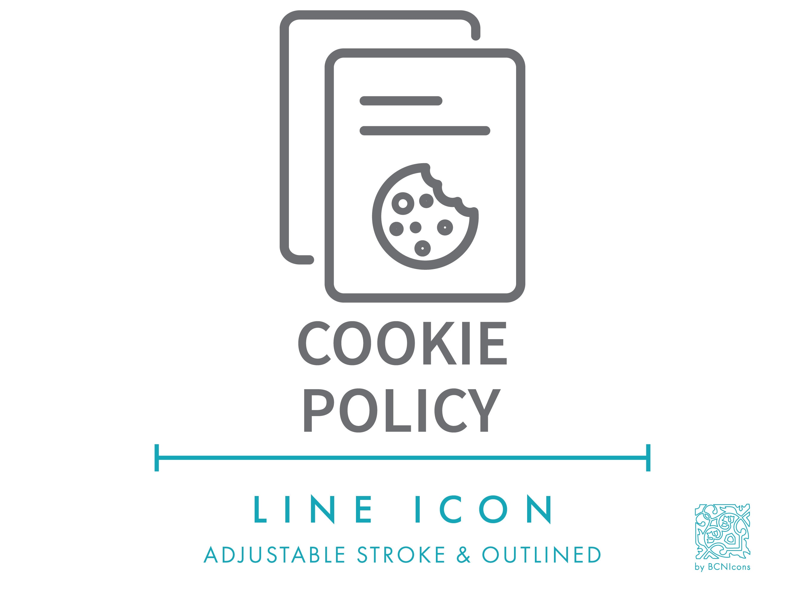 Cookie Policy Ecommerce Line Icon SVG, GDPR Online Store Data ...