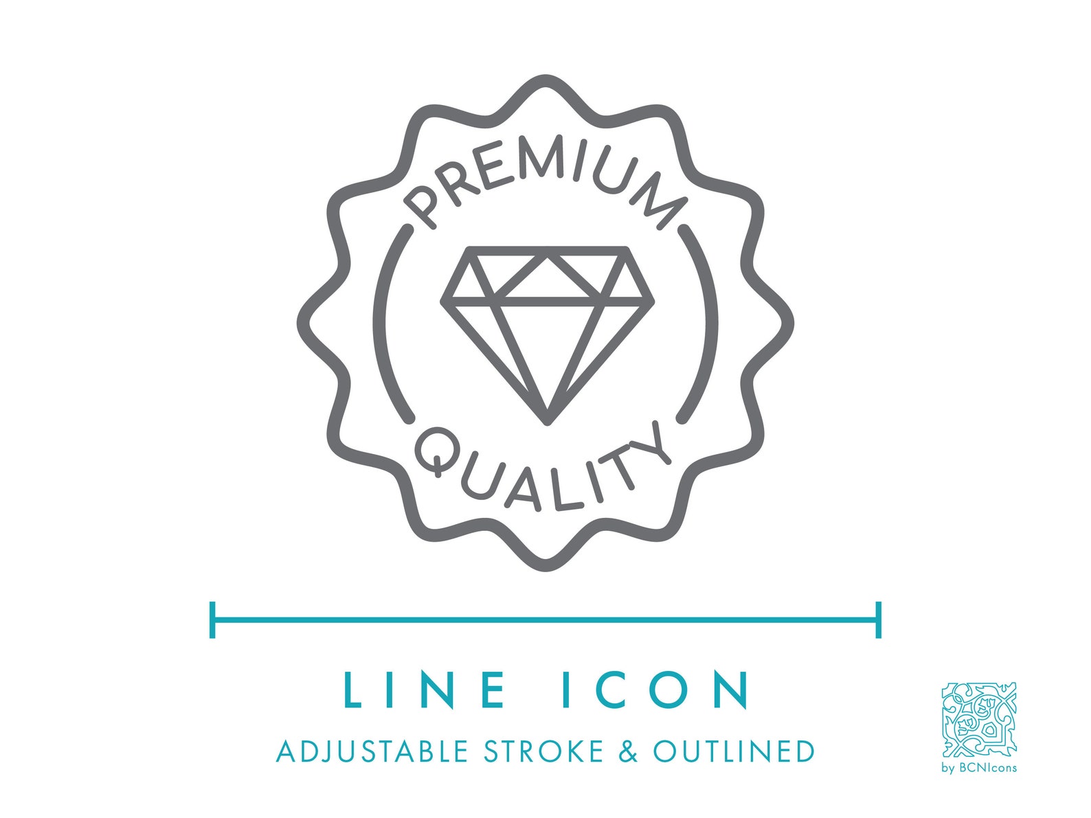 Premium Quality Badge Ecommerce Line Icon SVG, Minimalist Product ...
