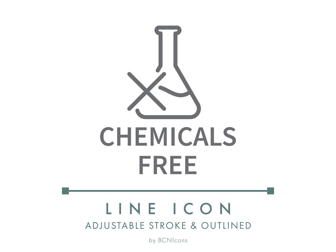 Chemicals Free Line Icon SVG, Toxin Free Skin Care Cosmetics Packaging ...