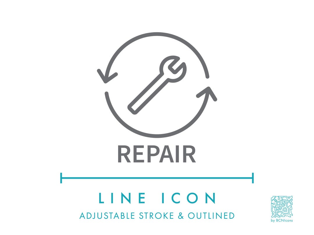 Repair Reduce Reuse Recycle Line Icon SVG, Eco Friendly Recycling ...