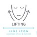 Lifting Line Icon SVG, Minimalist Firming Skincare Cosmetics Packaging ...