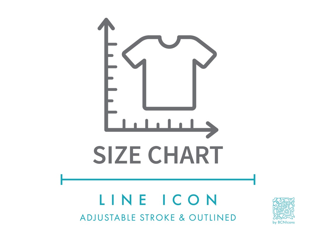 Size Chart Clothing Line Icon SVG, Choose Size Fashion Symbol Sign PNG ...