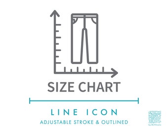 Size Chart Clothing Line Icon SVG, Choose Size Fashion Symbol Sign PNG ...