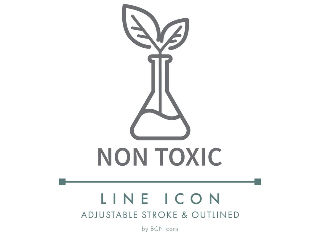Non Toxic Line Icon SVG, Toxin Free Eco Friendly Natural Food ...