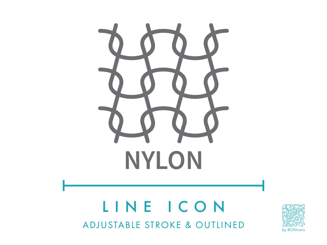 Nylon Fiber Material Line Icon SVG, Minimalist Synthetic Thread Textile ...