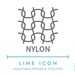 Nylon Fiber Material Line Icon SVG, Minimalist Synthetic Thread Textile ...