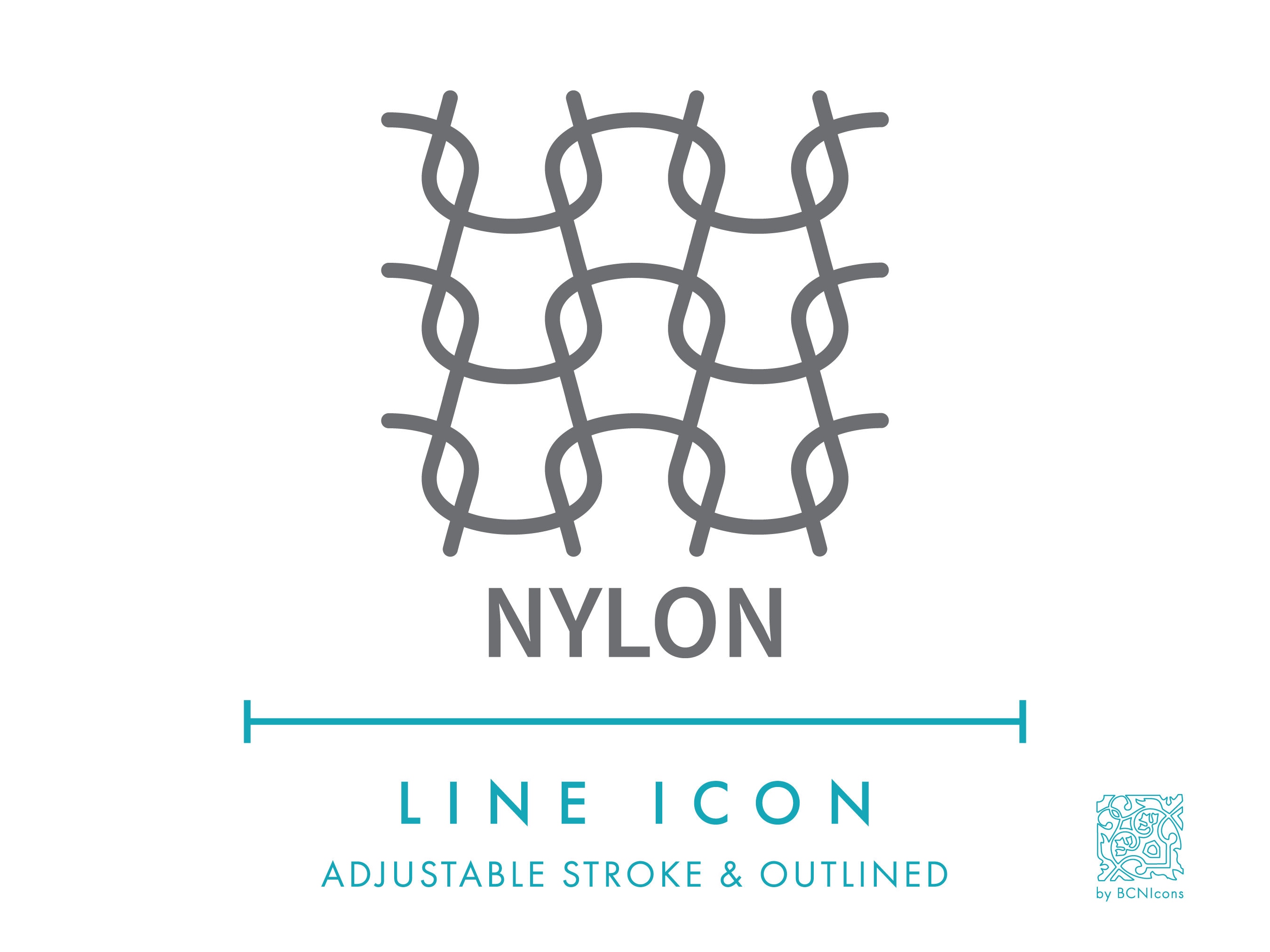 Nylon Fiber Material Line Icon SVG, Minimalist Synthetic Thread Textile ...