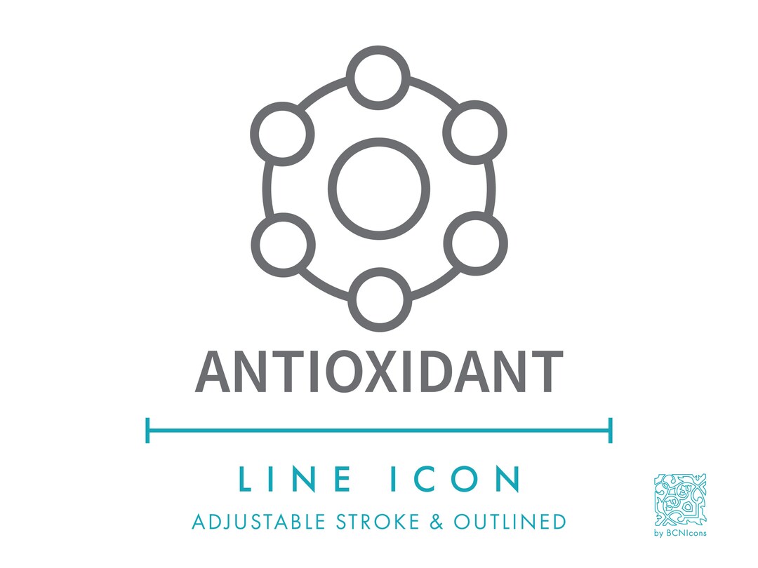 Antioxidant Line Icon SVG, Minimalist Cosmetics Packaging Icon PNG ...