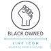 Black Owned Business Line Icon SVG, Minimalist Minority Small Business ...