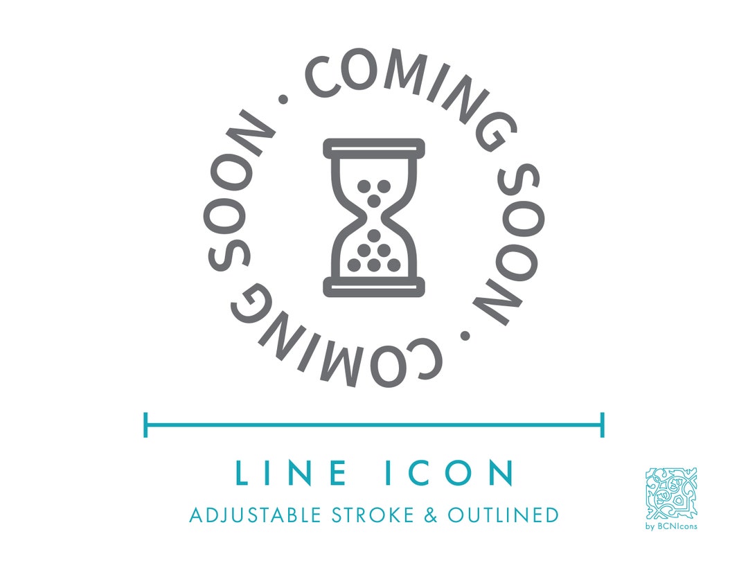 Coming Soon Badge Ecommerce Line Icon SVG, Minimalist New Product ...