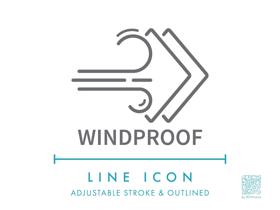 Windproof Textile Material Line Icon SVG, Minimalist Fiber Fabric ...