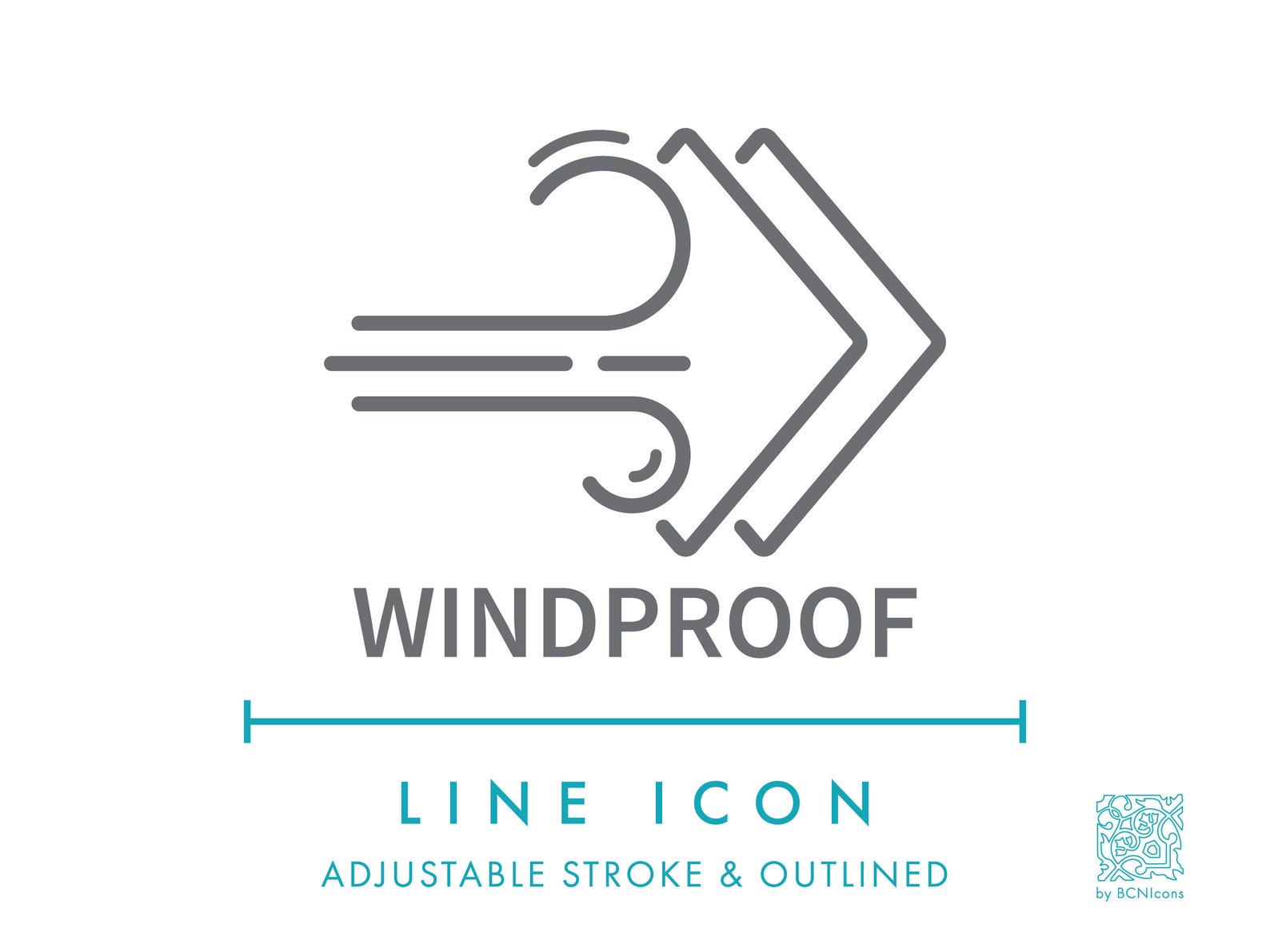 Windproof Textile Material Line Icon SVG, Minimalist Fiber Fabric ...