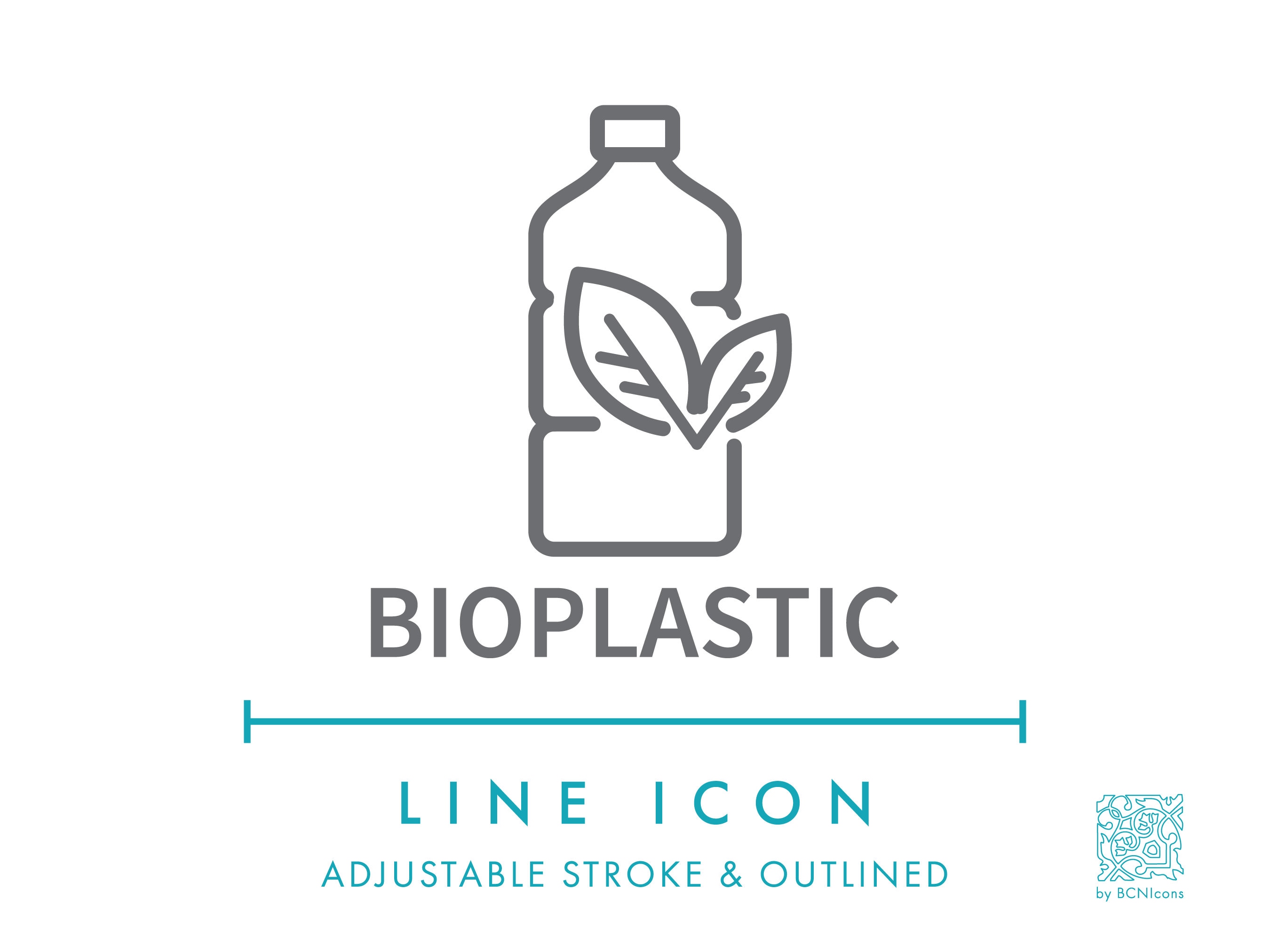 Bioplastic Line Icon SVG, Biodegradable Eco Friendly Packaging Icon PNG ...