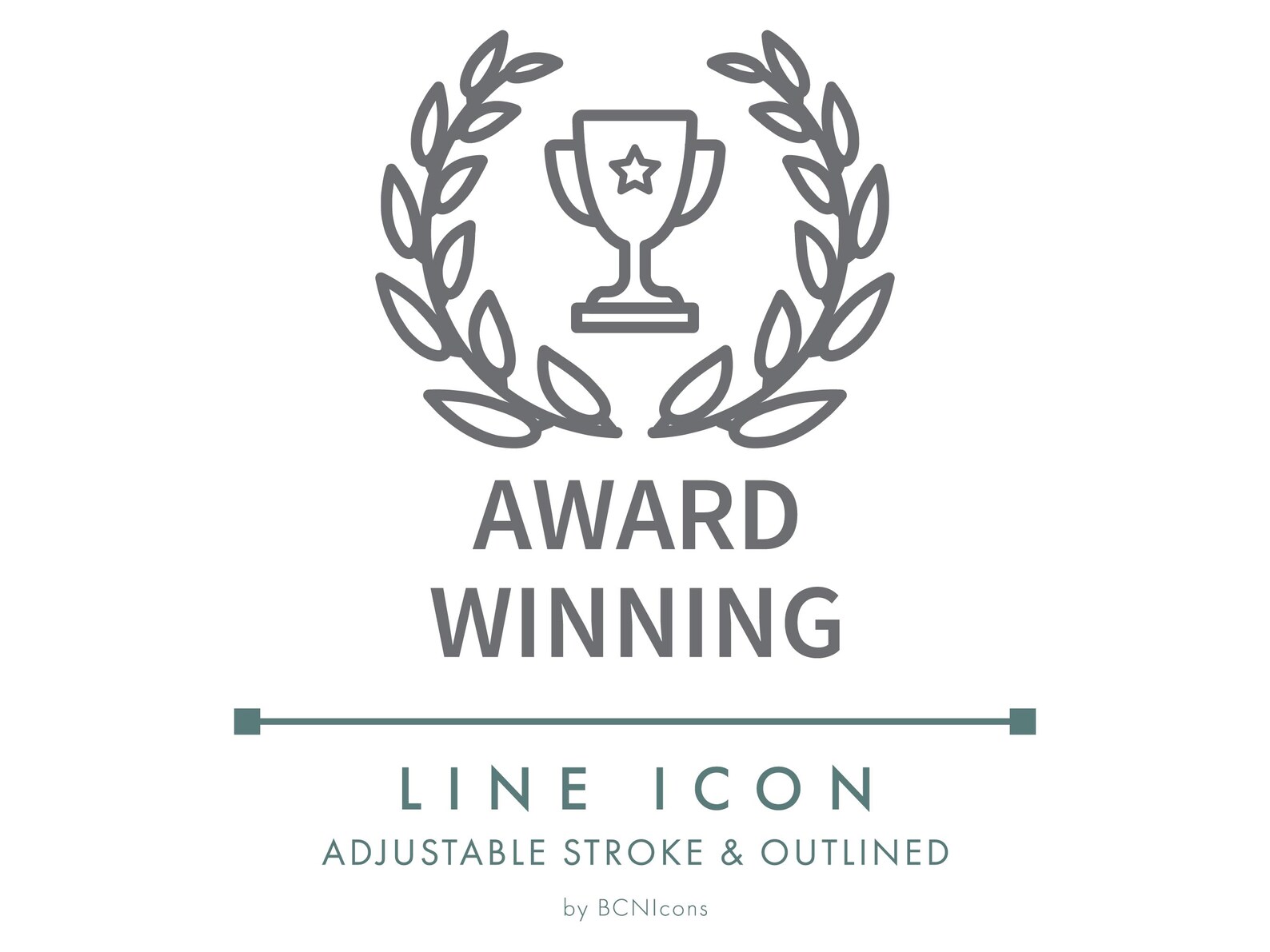 Award-winning Small Business Line Icon SVG, Minimalist Award Winning ...