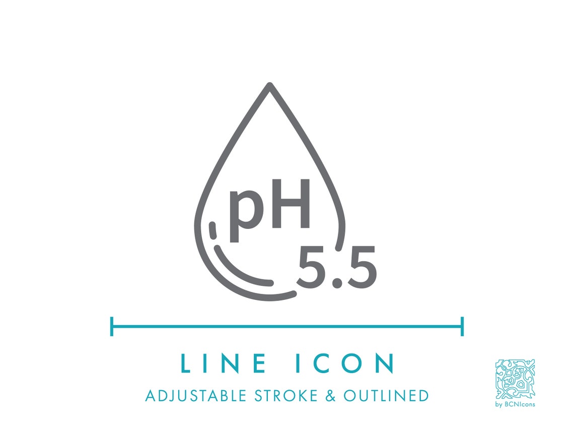 Ph 5.5 Line Icon SVG, Minimalist Neutral Ph Natural Cosmetics Packaging ...