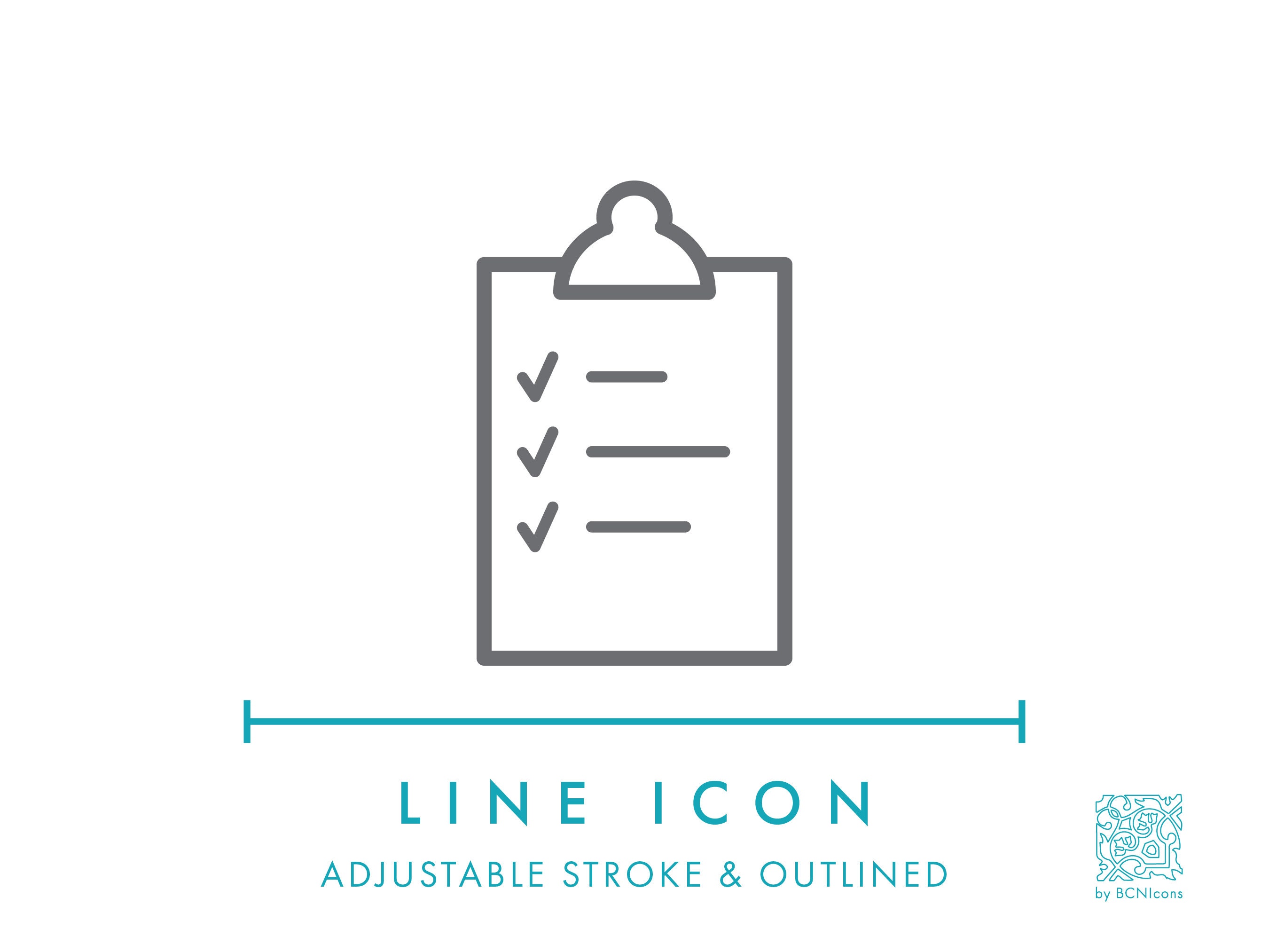 Checklist Shipping Line Icon SVG, Minimalist Clipboard Icon PNG ...
