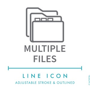 Multiple Files Ecommerce Line Icon SVG, Minimalist Digital Files ...