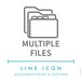 Multiple Files Ecommerce Line Icon SVG, Minimalist Digital Files ...