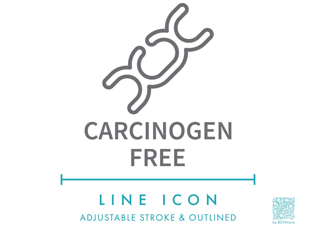 Carcinogen Free Line Icon SVG Minimalist Mutagen Free Eco - Etsy