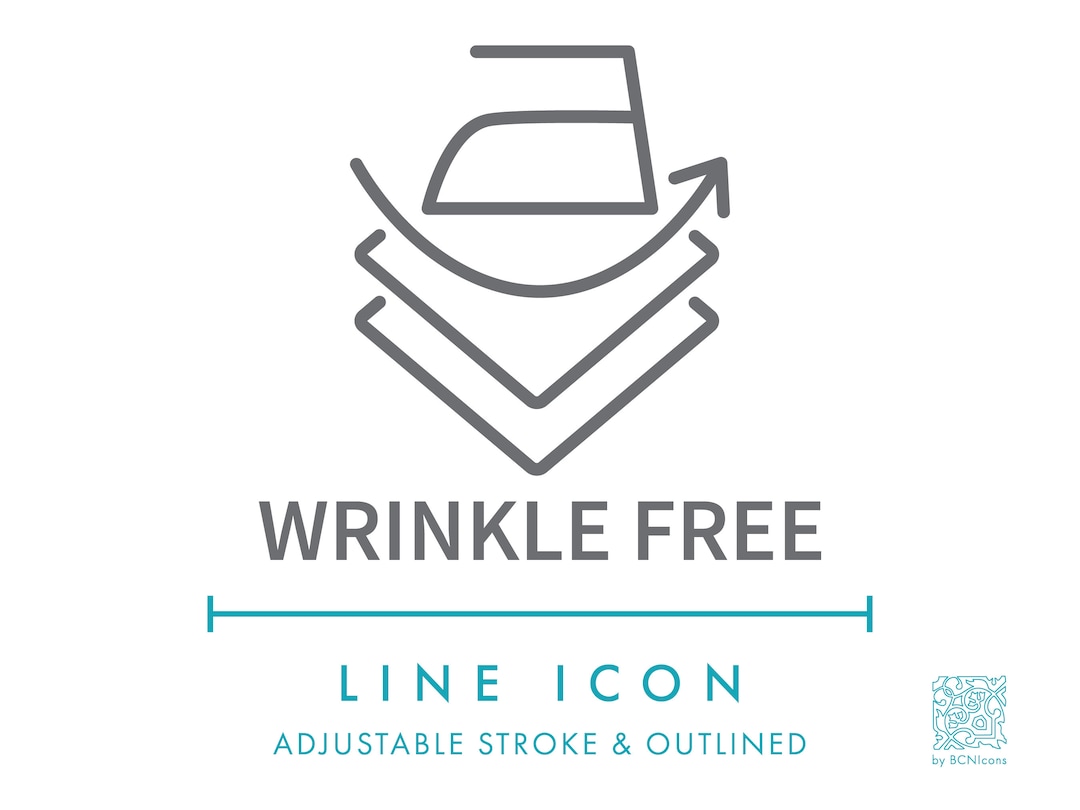 Wrinkle Free Textile Material Line Icon SVG, Minimalist Anti Wrinkle ...