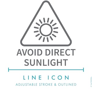 Avoid Direct Sunlight Line Icon SVG, Minimalist Product Packaging Icon ...