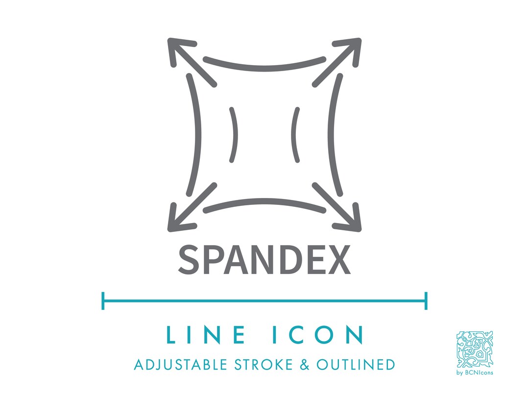 Spandex Fiber Material Line Icon SVG, Minimalist Synthetic Stretch ...