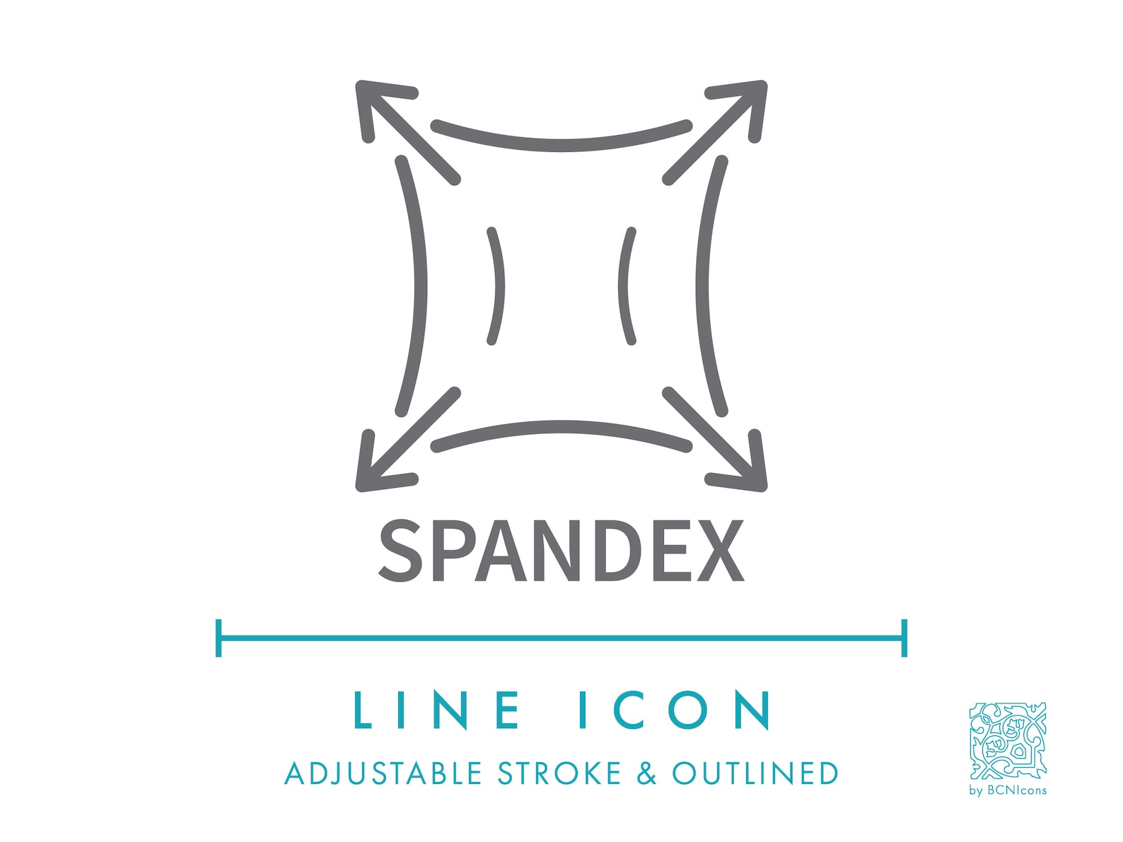 Spandex Fiber Material Line Icon SVG, Minimalist Synthetic Stretch ...