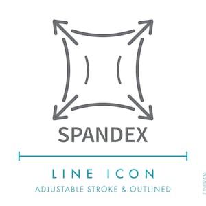 Spandex Fiber Material Line Icon SVG, Minimalist Synthetic Stretch ...