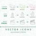 Business Features Symbols Line Icons Pack SVG, Minimalist Small ...