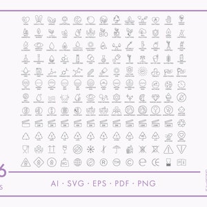 MEGA PACK: Cosmetics Packaging Symbols Vol. 04 Line Icons Set - Etsy