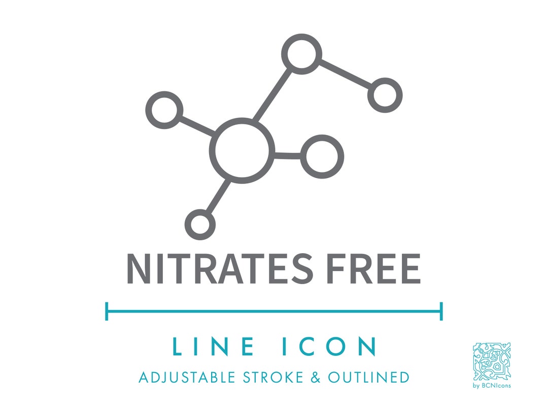 Nitrate Free Line Icon SVG, Minimalistisches Symbol für Bio ...