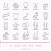 Jewelry Symbols - Jewelry Types Outline Icon Set SVG, Minimalist ...