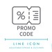 Promo Code Ecommerce Line Icon SVG, Minimalist Shop Coupon Code Icon ...