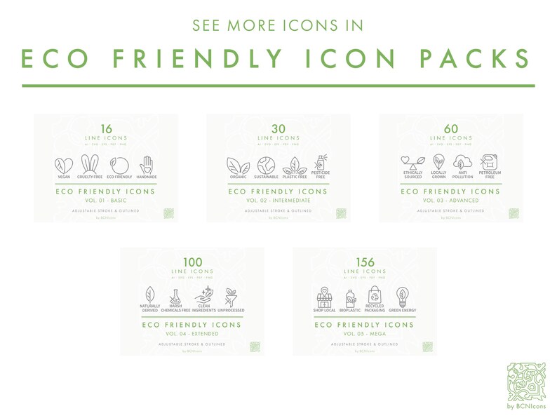 Bioplastic Line Icon SVG, Biodegradable Eco Friendly Packaging Icon PNG ...
