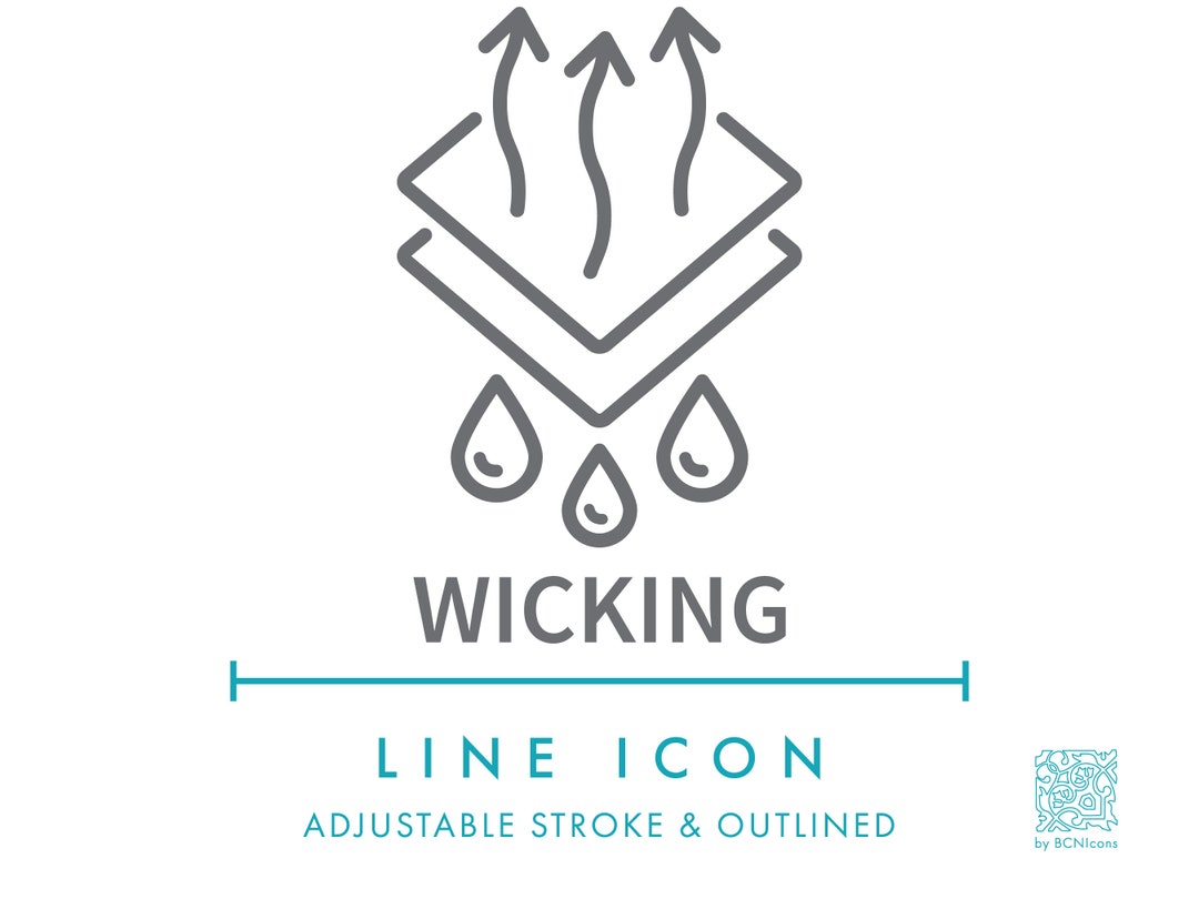 Wicking Textile Material Line Icon SVG, Minimalist Moisture Resistant ...