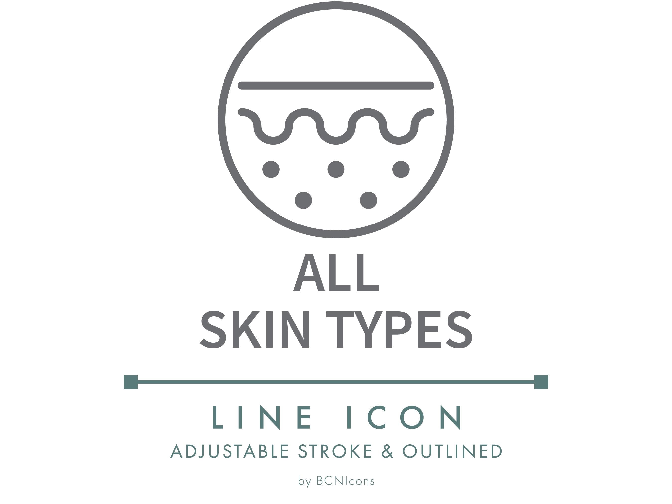 All Skin Types Line Icon SVG, Minimalist Cosmetics Packaging Icon ...