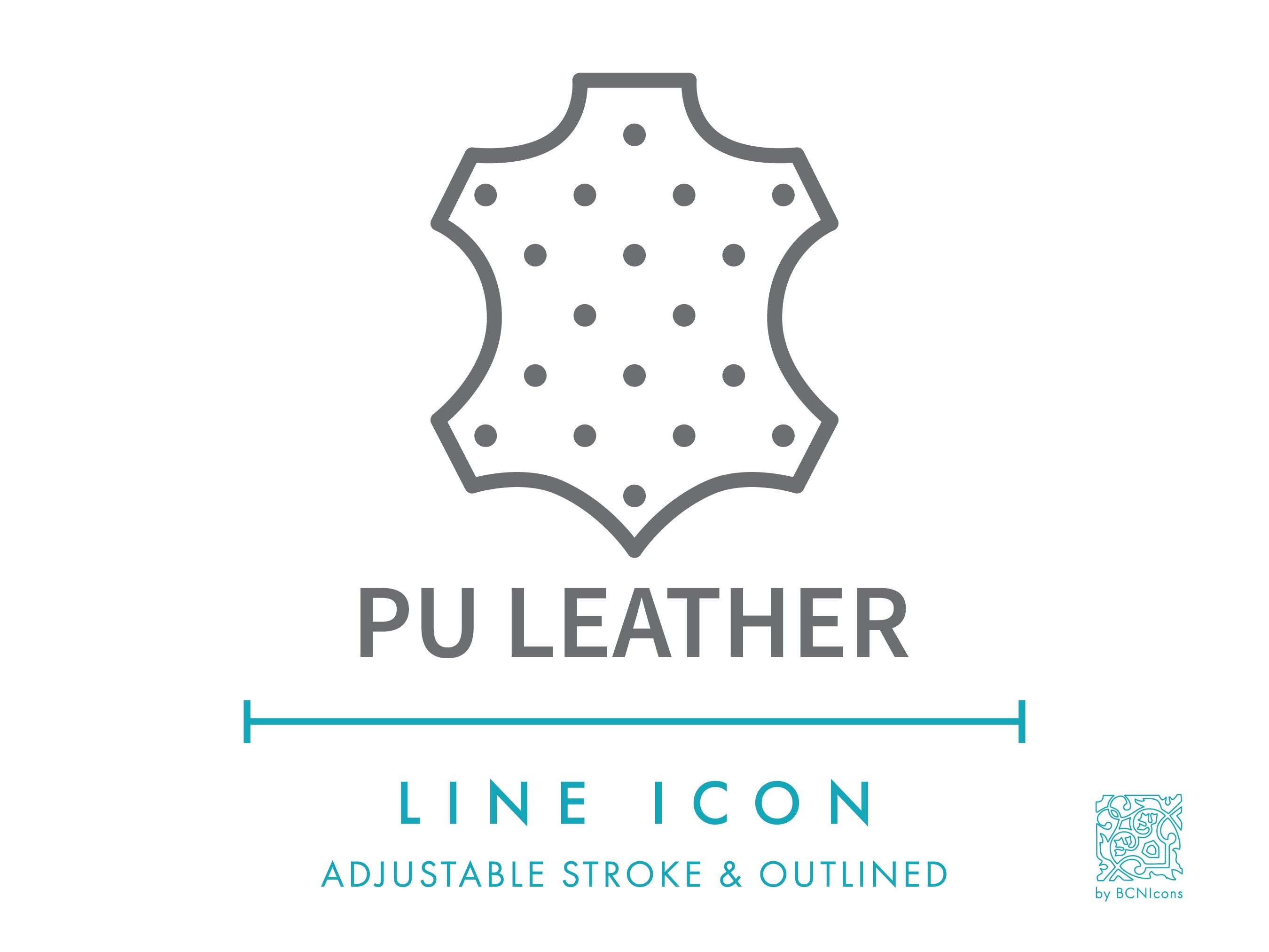 PU Leather Material Line Icon SVG, Minimalist Synthetic Polyurethane ...