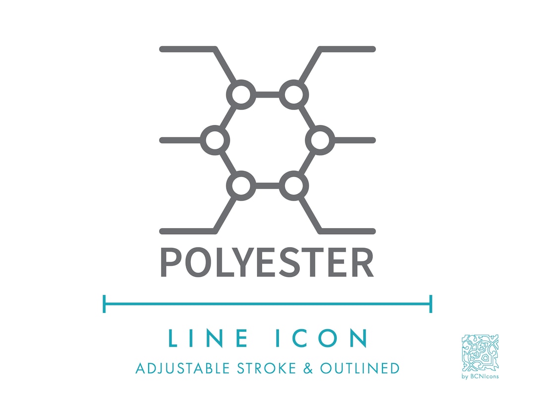 Polyester Fiber Material Line Icon SVG, Minimalist Synthetic Thread ...
